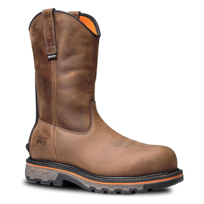 Men's Timberland PRO True Grit Pull-On Composite Toe Waterproof Boots ...
