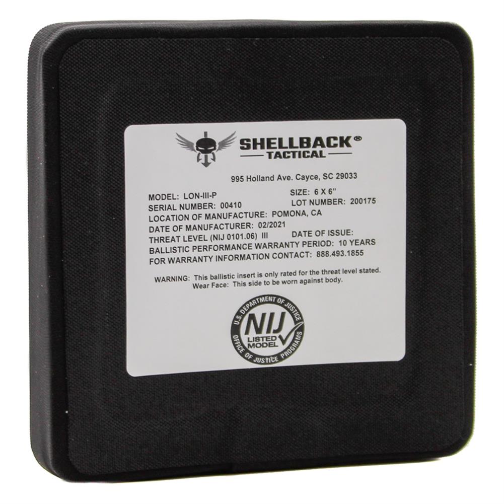 Shellback Tactical Prevail Series Level III 6 x 6 Side Plate Model LON ...