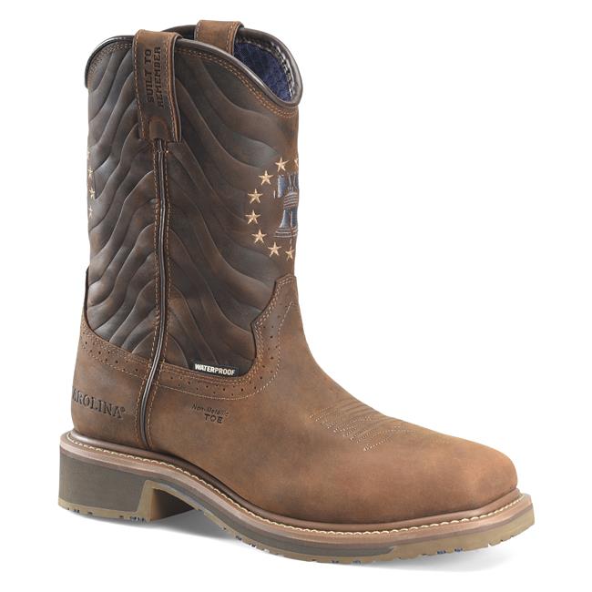 Men's Carolina 10" Square Toe Roper Composite Toe Waterproof Boots ...