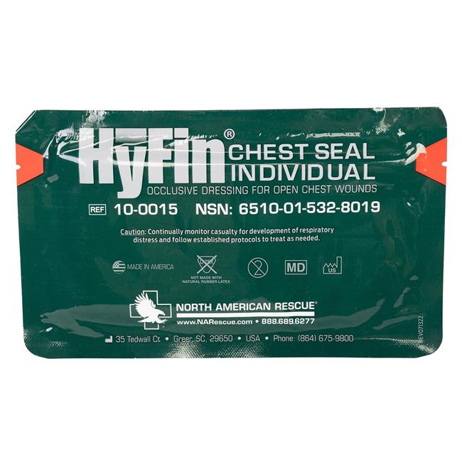 North American Rescue HyFin Individual Occlusive Chest Seal | Tactical ...