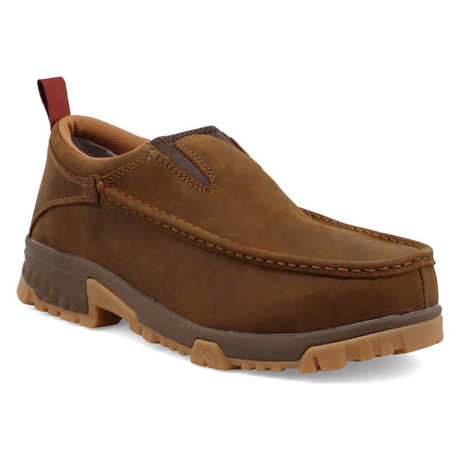 Men's Twisted X Work Slip-On Driving Moc Composite Toe | Work Boots ...