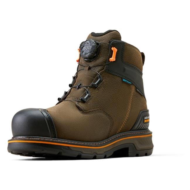 Men's Ariat 6" Stump Jumper BOA Waterproof Composite Toe Boots | Work ...