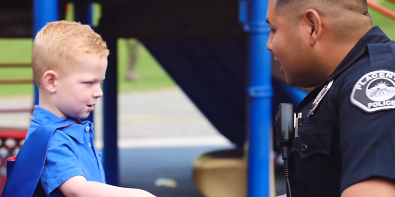 Police Helping Children